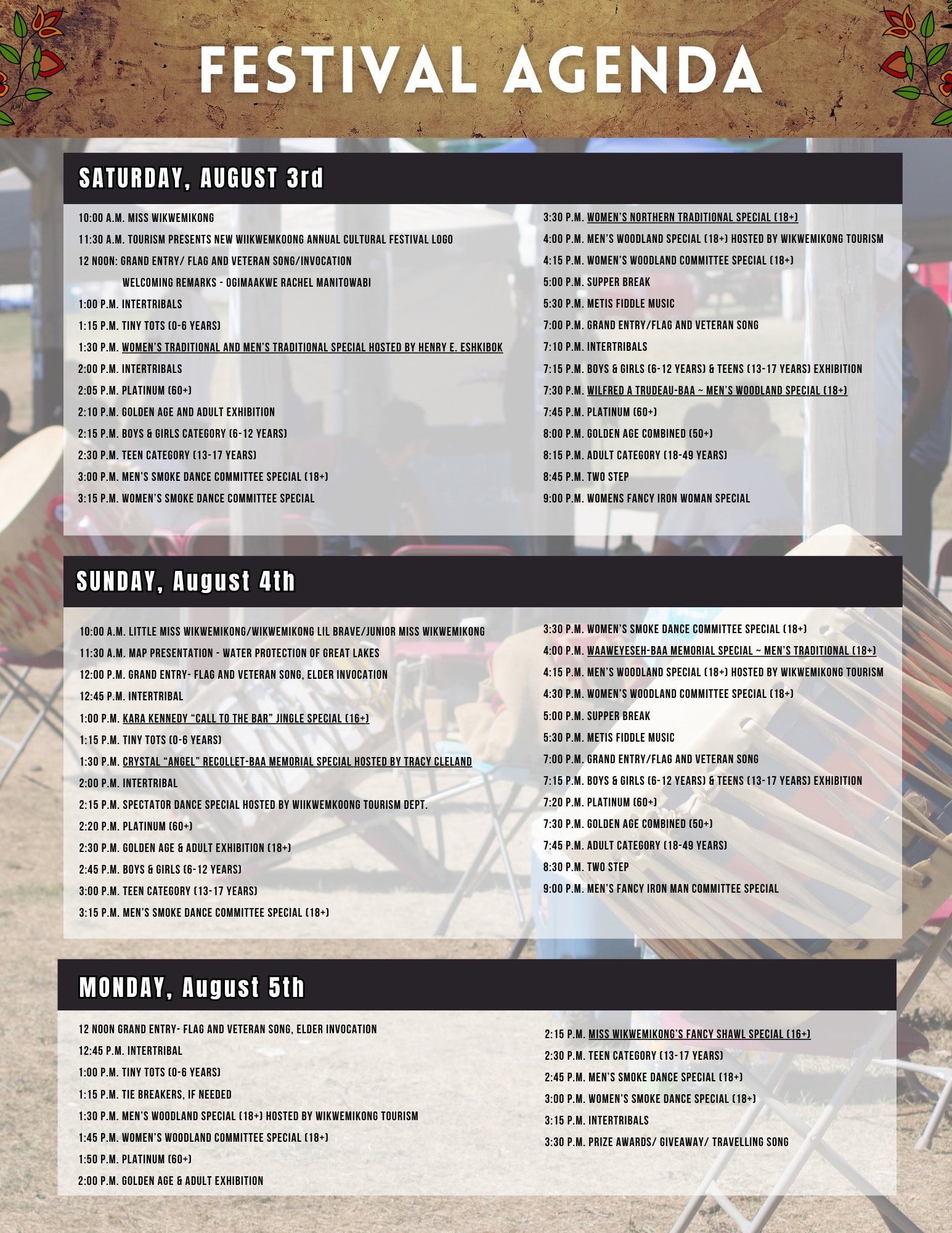 Annual Cultural Festival - Wikwemikong Tourism